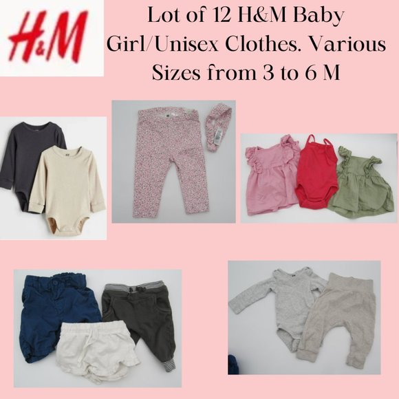 H&M | One Pieces | Lot Of 2 Hm Baby Girlunisex Clothes Various Sizes From 3 To 6 M | Poshmark